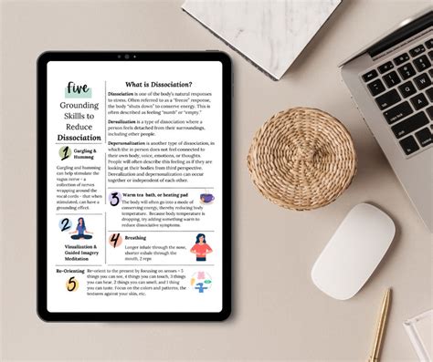 5 Dissociation Grounding Skills Use For Office School Clients Etsy