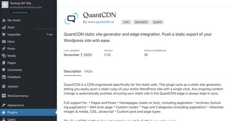 Check Out The Quant Plugin For Static Wordpress Hosting Quant