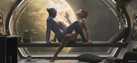 Rule 34 2girls 3d Alien Alien Girl Asari Barefoot Blue Skin Feet