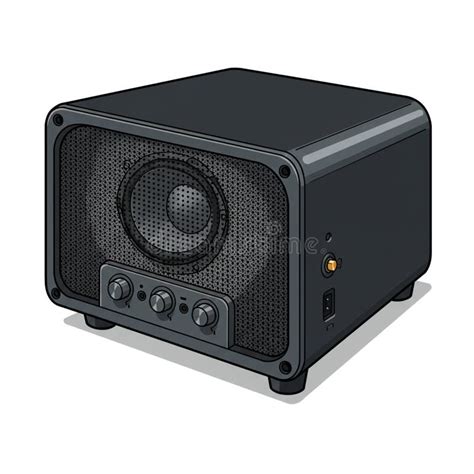 A Black Rectangular Speaker With Rounded Edges And A Front Mesh Grille