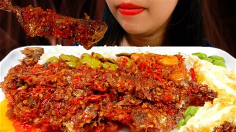 MAKAN PEDAS,,!! IKAN KEMBUNG SAMBEL BALADO MERCON PETE||ASMR MUKBANG ...