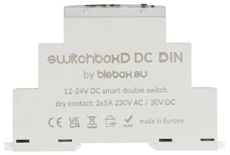 BleBox SwitchBoxD DC DIN 2 Channel 230V AC 30V DC WiFi Relay Android IOS App Botland