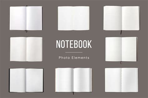 Open Notebook Element Set Editable Premium Editable Design Rawpixel