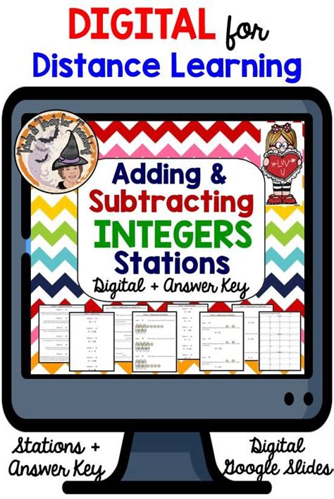 digital adding and subtracting integers stations activity modeling answer key adding and