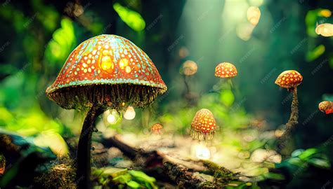 Premium Photo Surprising Mushroom Wallpaper Fantasy Wallpaper 4k