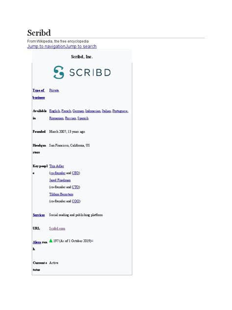 Scribd Jump To Navigation Jump To Search Pdf Scribd Computing