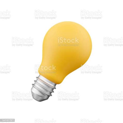3d 렌더링 아이콘은 노란색 전구입니다 흰색 배경에 렌더링되는 3d 램프 아이콘 계획에 대한 스톡 사진 및 기타 이미지 계획 노랑 뇌 Istock