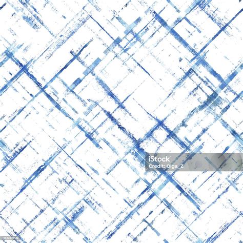 수채화 스트라이프 대각선 격자 무늬 매끄러운 패턴 흰색 배경에 파란색 줄무늬 수채화에 대한 스톡 벡터 아트 및 기타 이미지