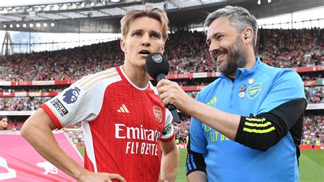 Odegaards Full Time Speech To The Emirates Crowd Interview News