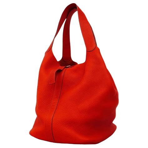 Hermès Hermes Picotin Tgm Handbag In Rouge Vif Red Leather Ref 1944338
