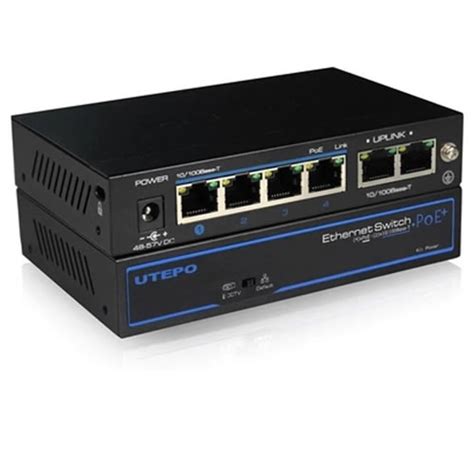 Utp3 Sw4 Tp60 Switch Ethernet 4 Puertos Poe 10100base Tx Utepo Datacam ️ 🥇