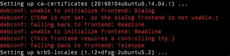 Dpkg Debconf Error Messages From Apt Get Install Line In Dockerfile