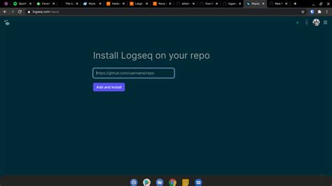 Stuck On Install Logseq On Your Repo Form On Repos