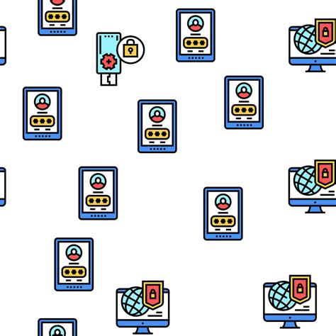 Password Protection Vector Seamless Pattern 9991532 Vector Art At Vecteezy