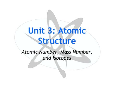 Ppt Unit 3 Atomic Structure Powerpoint Presentation Free Download
