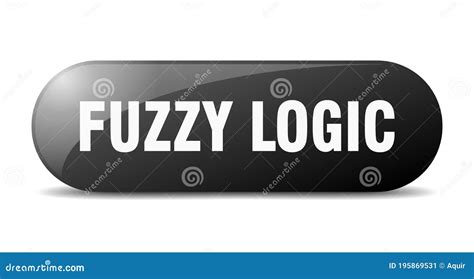 fuzzy logic button fuzzy logic sign key push button cartoon vector