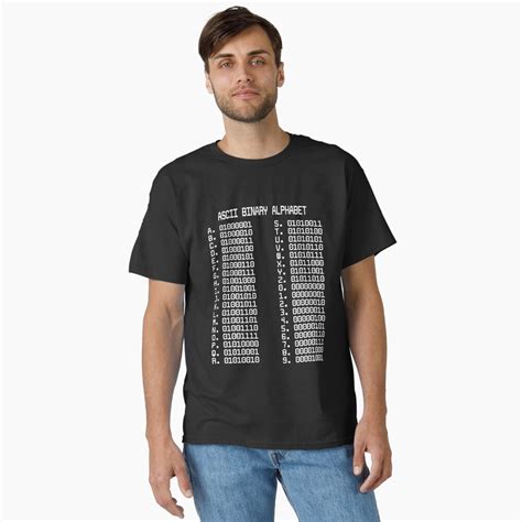 Hacker Ascii Binary Alphabet And Numbers Table B Sticker For Sale By Clubtee Redbubble