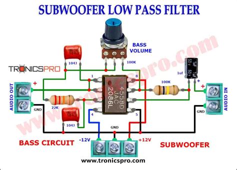 Subwoofer Low Pass Filter Circuit Diagram Tronicspro