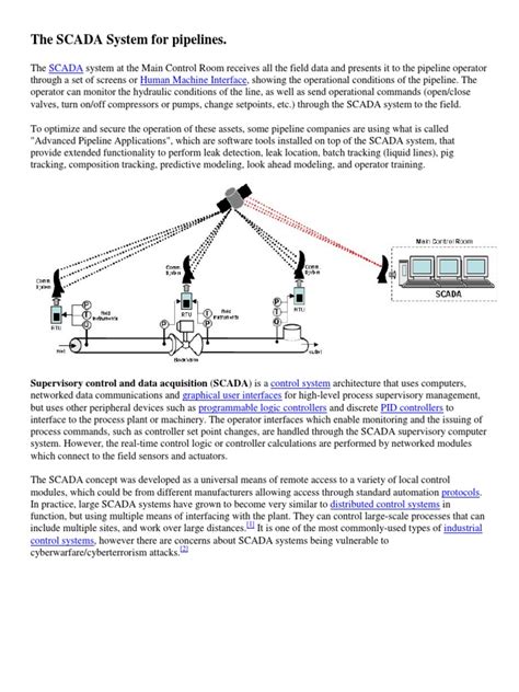 The Scada System For Pipelines Pdf Scada Programmable Logic