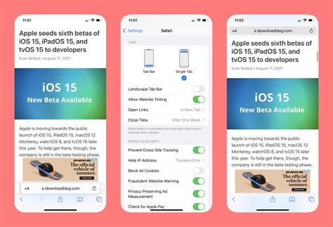 Apple Continues To Tweak The Mobile Safari Experience Adds A Toggle