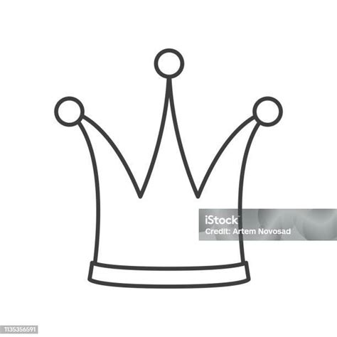아이콘 왕관입니다 윤곽 그리기 흰색 바탕에 벡터입니다 왕관에 대한 스톡 벡터 아트 및 기타 이미지 왕관 키 큰 3가지 개체 Istock