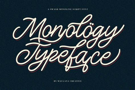 Monology Swash Script Vintage Font By Maulana Creative TheHungryJPEG