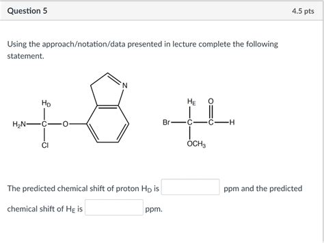 solved question 5 4 5 pts using the approach notation data