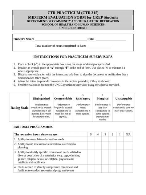 Midterm Evaluation Doc Template Pdffiller