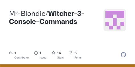 Github Mr Blondiewitcher 3 Console Commands