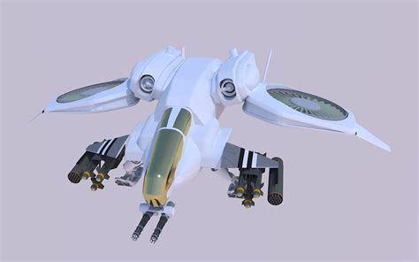 Futuristic Flying Robot Concept