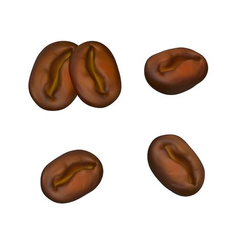 Premium Psd Four Brown And Brown Nuts Are On A White Background