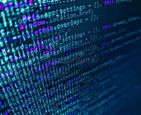 Abstract Modern Virtual Computer Script Programmer Developer Screen