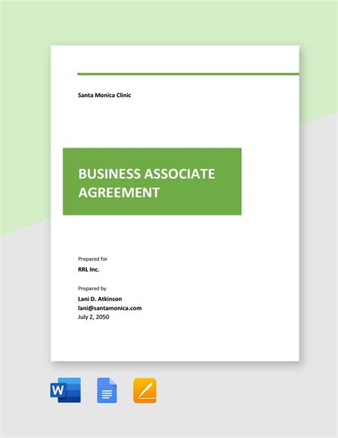 Baa Agreement Template