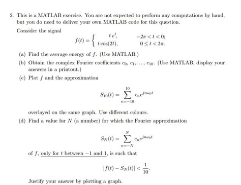 Solved This Is A MATLAB Exercise You Are Not Expected To Chegg