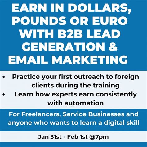 Get Master B2b Lead Generation And Email Marketing To Reach Global Clients And Earn In Foreign