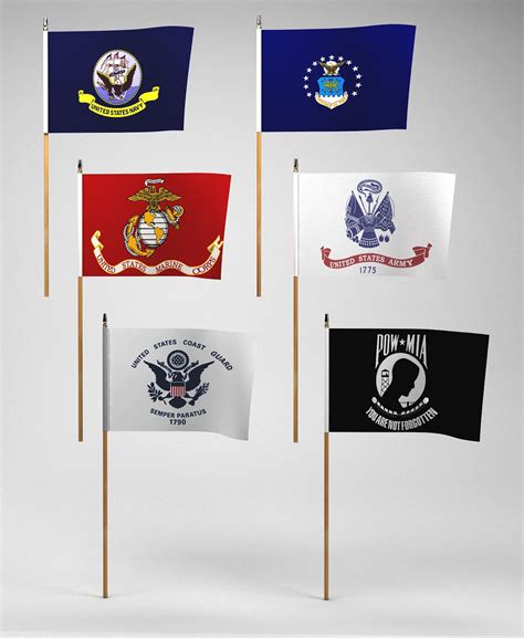 Set Of 6 Military 5 Branches Army Navy Marines Air Force
