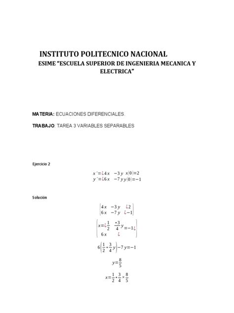 Variables Separables Pdf