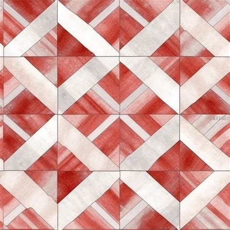 Premium Photo A Close Up Of A Red And White Tiled Floor With A