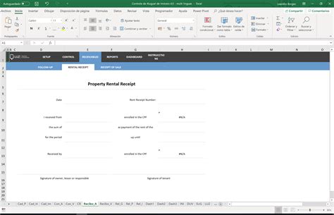 Real Estate Rental Control Excel Spreadsheet Template Luz Templates