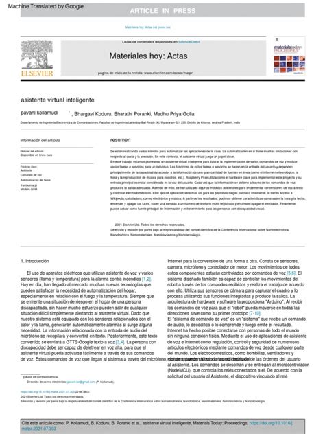 Smart Virtual Assistant Traducción Pdf Relé Raspberry Pi