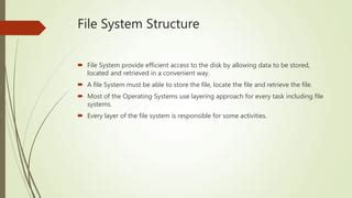 File System Structure PPTX Operating Systems Computer Software And Applications