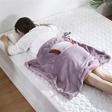 Usb 전기 담요 부드럽고 두꺼운 히터 침대 워머 기계 세탁 가능한 온도 조절기 전기 난방 매트 가정 사무실용 60x80