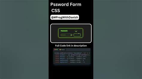 Password Form Animation Coding Htmlcss Youtube
