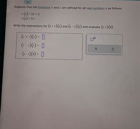 Solved Suppose That The Functions R And S Are Defined For