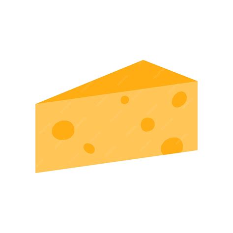 Premium Vector Cheese Slice Of Triangle Shape With Holes Dairy Farm Product