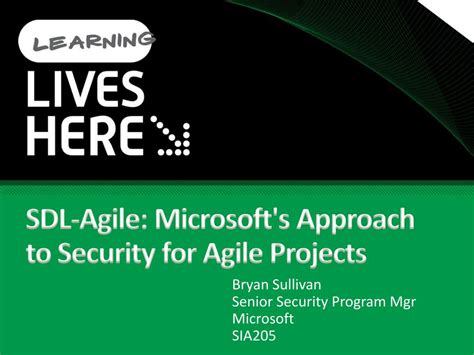 PPT SDL Agile Microsoft S Approach To Security For Agile Projects PowerPoint Presentation