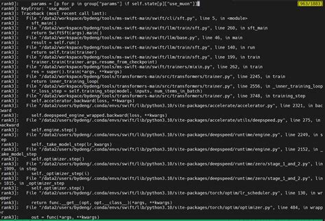 optimizer error when using muon · issue 3287 · modelscope ms swift