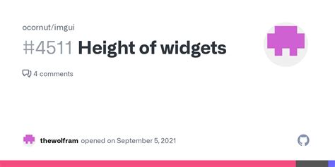 Height Of Widgets · Issue 4511 · Ocornut Imgui · Github