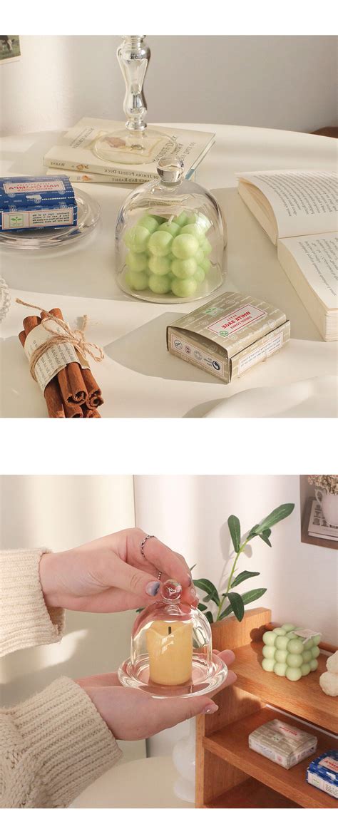 글라스 돔 투명 유리 보관함 뚜껑