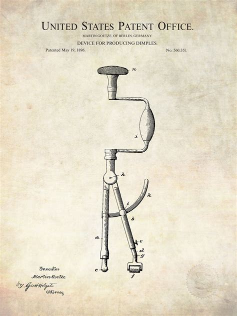 Dimple Maker 1896 Patent Print Weird Inventions